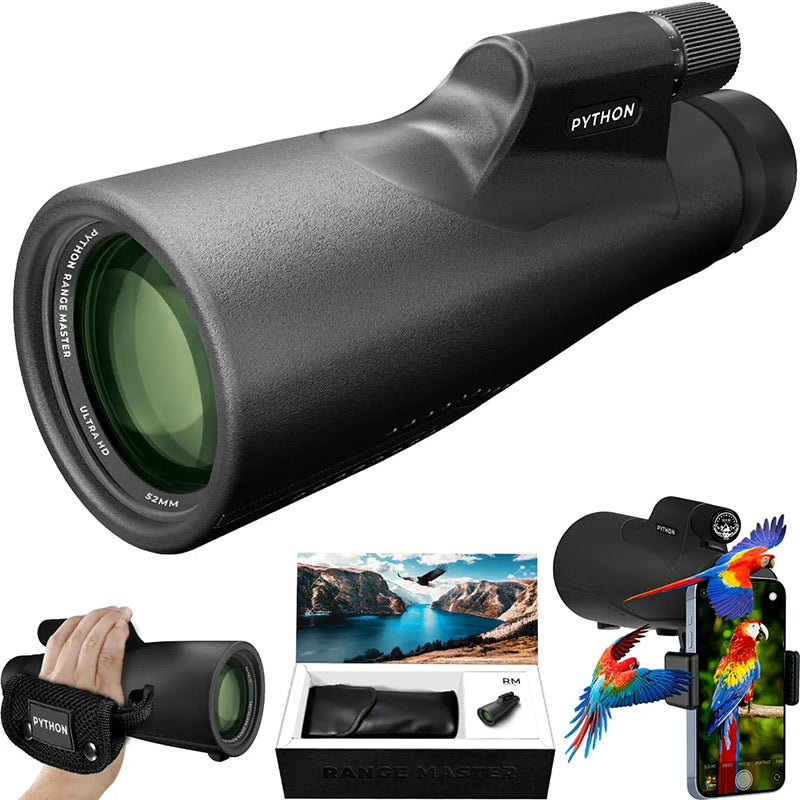 Python 12x52 Range Master™ Ultra HD Monocular Telescope – PYTHON OPTIC